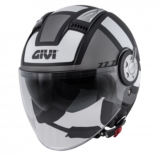 GIVI HELMA 11.1 AIR JET R-CLASS MATT BLACK/TITANIUM/WHITE | Eshopstyx